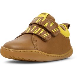 Camper Sneaker 'Peu Cami' M&auml;dchen Gr&ouml;&szlig;e 21 hellbraun / neongelb