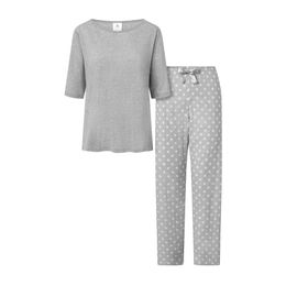 Momenti Per Me Pyjama 'Keep Secrets' Damen Gr&ouml;&szlig;e XL grau Winterkleid