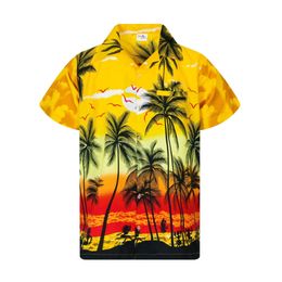 King Kameha Shirt 'Beach' Herren Gr&ouml;&szlig;e 8XL gelb