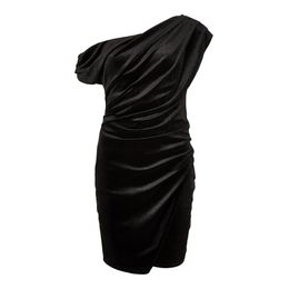 Apricot One-Shoulder Velvet Bodycon Mini Dress ' ' Damen Gr&ouml;&szlig;e 36 schwarz Winterkleid