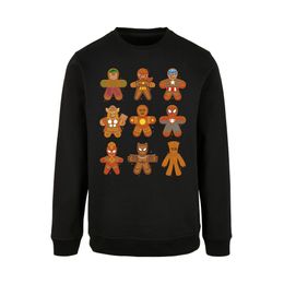 F4NT4STIC Sweatshirt 'Marvel Universe Christmas Gingerbread Avengers' Herren Gr&ouml;&szlig;e XXXL braun / rot / schwarz / wei&szlig;