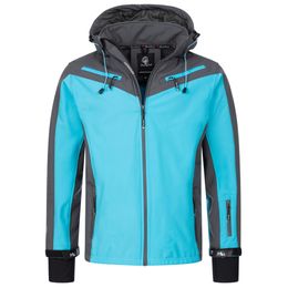 Rock Creek Funktionsjacke Herren Gr&ouml;&szlig;e XXL rauchblau / aqua / grau / schwarz