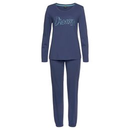 Vivance Pyjama Damen Gr&ouml;&szlig;e XS marine / t&uuml;rkis Winterkleid