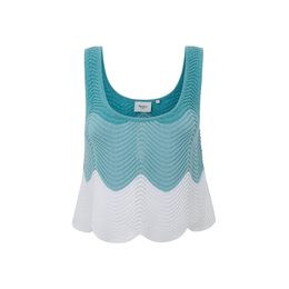 Pepe Jeans Stricktop 'Galea' Damen Gr&ouml;&szlig;e M t&uuml;rkis / cyanblau / wei&szlig;