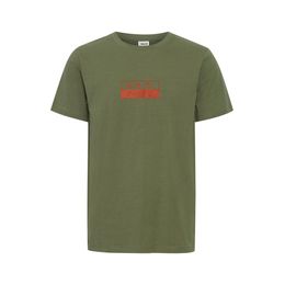 !Solid T-Shirt Herren Gr&ouml;&szlig;e L khaki / rot
