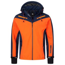 Rock Creek Funktionsjacke Herren Gr&ouml;&szlig;e L navy / hellgrau / neonorange / schwarz
