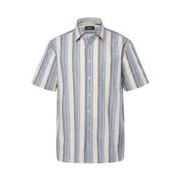 Men Plus Hemd Herren Gr&ouml;&szlig;e 5XL dunkelbeige / marine / hellblau