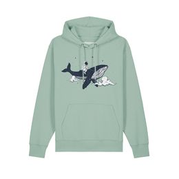 Watapparel Sweatshirt 'Spacewhale' Herren Gr&ouml;&szlig;e M mint / mischfarben