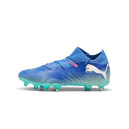 Puma Fu&szlig;ballschuh 'Future 7 Match' Herren Gr&ouml;&szlig;e 39 blau / t&uuml;rkis / wei&szlig;