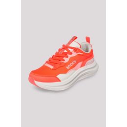 SOCCX Sneaker Low mit Sandwich-Mesh-Struktur Damen Gr&ouml;&szlig;e 39 orange