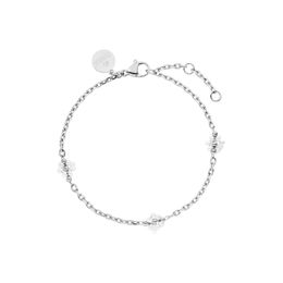 PURELEI Armband 'Linen Blossom' Damen Gr&ouml;&szlig;e One Size silber / perlwei&szlig;