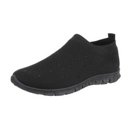 Ital-Design Sneaker Damen Gr&ouml;&szlig;e 40 schwarz