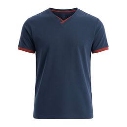 Ombre T-Shirt Herren Gr&ouml;&szlig;e XL dunkelblau / dunkelorange