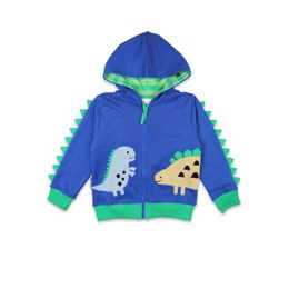 Toby tiger Sweatjacke 'Dinosaurier' Jungen Gr&ouml;&szlig;e 98 blau