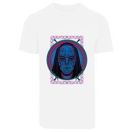 F4NT4STIC Shirt 'Harry Potter Neon Death Eater Mask' Herren Gr&ouml;&szlig;e XL blau / pink / schwarz / wei&szlig;