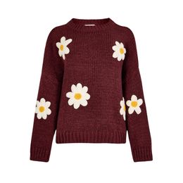 Apricot Pullover Damen Gr&ouml;&szlig;e M gelb / weinrot / wei&szlig;