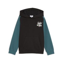 Puma Sweatshirt 'Super Puma' M&auml;dchen Gr&ouml;&szlig;e 116 petrol / schwarz / wei&szlig;