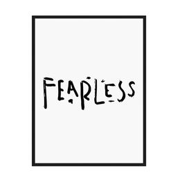 Liv Corday Wandschmuck 'Fearless' Herren Gr&ouml;&szlig;e 30x40 hellgrau / schwarz