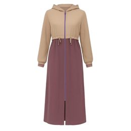 Modamihram Kleid Damen Gr&ouml;&szlig;e 42 beige / mauve Winterkleid
