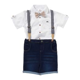 Little Gent Set 'Classic' Jungen Gr&ouml;&szlig;e 80/86 blau / wei&szlig;