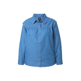 Ulla Popken Bluse Damen Gr&ouml;&szlig;e 9XL/10XL blue denim