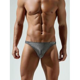 Tauwell Slip 'Shiny Low Rise Brief' Herren Gr&ouml;&szlig;e M grau