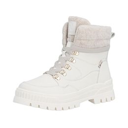 Rieker Schn&uuml;rstiefel Damen Gr&ouml;&szlig;e 43 beige / wei&szlig; Winterschuhe