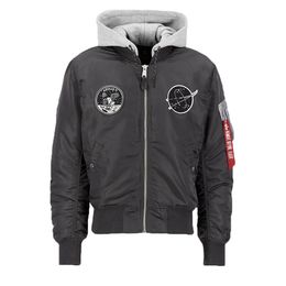 Alpha Industries &Uuml;bergangsjacke 'MA-1 VF Hood Dark Side' Herren Gr&ouml;&szlig;e L grau