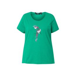 Ulla Popken Shirt Damen Gr&ouml;&szlig;e L/XL gr&uuml;n / mischfarben