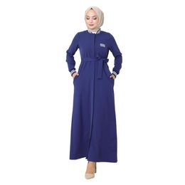 Modamihram Kleid Damen Gr&ouml;&szlig;e 44 blau / wei&szlig; Winterkleid
