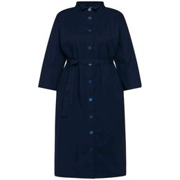 Ulla Popken Blusenkleid Damen Gr&ouml;&szlig;e 42/44 marine Winterkleid