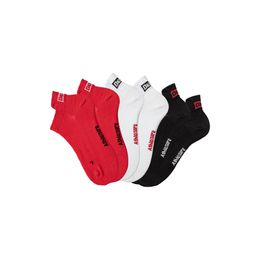 Bench Sportsocken Damen Gr&ouml;&szlig;e 35/38 rot / schwarz / wei&szlig;