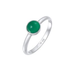 Elli Premium Ring 'Edelstein' Damen Gr&ouml;&szlig;e 56 jade / silber