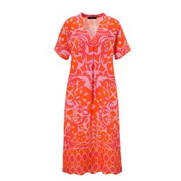 Aniston Casual Sommerkleid Damen Gr&ouml;&szlig;e 40 orange / pink