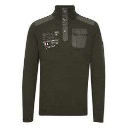 FQ1924 Pullover 'ERLONG' Herren Gr&ouml;&szlig;e S dunkelgr&uuml;n / wei&szlig;