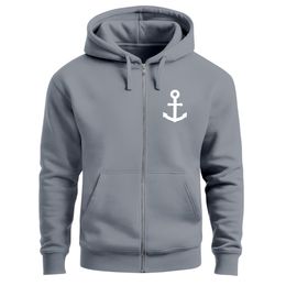 Neverless Sweatjacke 'Anker' Herren Gr&ouml;&szlig;e L dunkelgrau