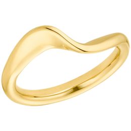 s.Oliver Ring 'Welle' Damen Gr&ouml;&szlig;e 56 gold