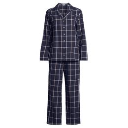 Seidensticker Pyjama 'Classic Flanell' Damen Gr&ouml;&szlig;e XXXL dunkelblau Winterkleid