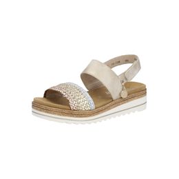 Remonte Sandale Damen Gr&ouml;&szlig;e 39 beige / silber / offwhite