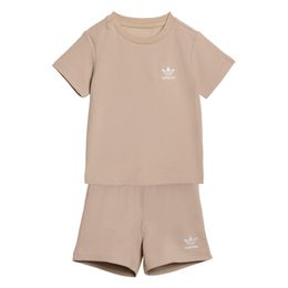 adidas originals Set 'REGULAR WAFFLE SHORT T-SHIRT' Jungen Gr&ouml;&szlig;e 74 khaki / wei&szlig;