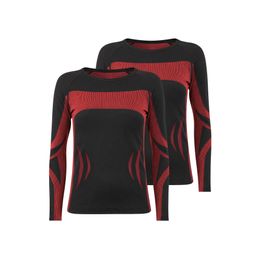 Normani Base Layer Herren Gr&ouml;&szlig;e S/M blutrot / schwarz
