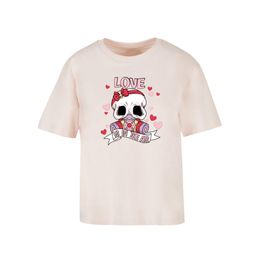 F4NT4STIC T-Shirt 'Anti Valentinstag LOVE is in the air' Damen Gr&ouml;&szlig;e XXL mischfarben / pastellpink