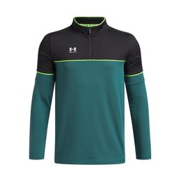 Under Armour Funktionsshirt 'B Challenger' Jungen Gr&ouml;&szlig;e 158/170 gr&uuml;n / neongr&uuml;n / schwarz