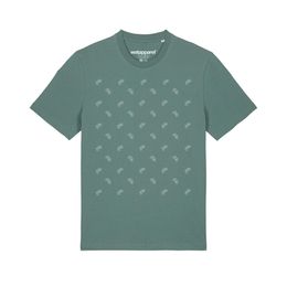 Watapparel T-Shirt 'Fahrr&auml;der' Herren Gr&ouml;&szlig;e XXL gr&uuml;n / wei&szlig;