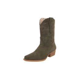 Ital-Design Cowboystiefel Damen Gr&ouml;&szlig;e 37 khaki Winterschuhe