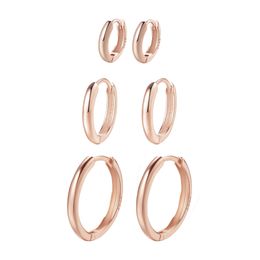 Hey Happiness Ohrringe 'Trio Hoops' Damen Gr&ouml;&szlig;e One Size rosegold
