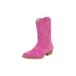 Ital-Design Cowboystiefel Damen Gr&ouml;&szlig;e 39 pink Winterschuhe