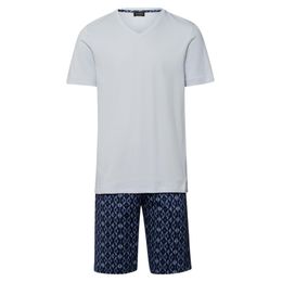 Hanro Pyjama kurz 'Night & Day' Herren Gr&ouml;&szlig;e M blau