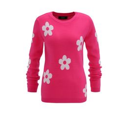 Aniston Selected Pullover Damen Gr&ouml;&szlig;e XL pink / wei&szlig;