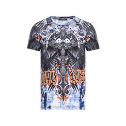 Cipo & Baxx Cipo & Baxx T-Shirt Herren Gr&ouml;&szlig;e M blau / grau / schwarz